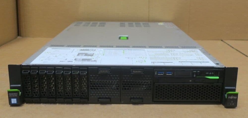 Fujitsu Primergy RX2540 M4 2x 8C Silver 4110 64GB Ram 8x 2 5" Bay 2U Server