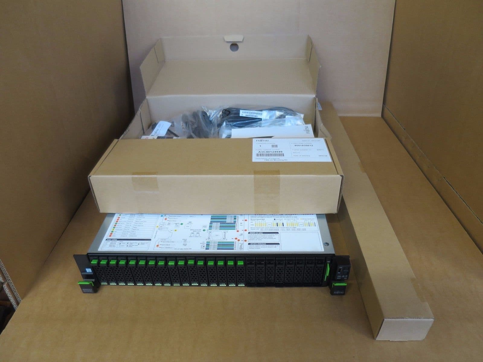 Fujitsu Primergy RX2540 S1 2U Rack Server 2 x E5-2650v3 10-Core 14 x 1 ...