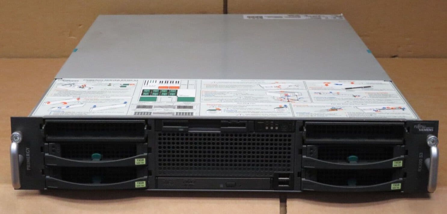 Fujitsu PRIMERGY RX300 S3 2x Dual-Core 5150 292GB 2 66GHz 8Gb 2U Rack ...