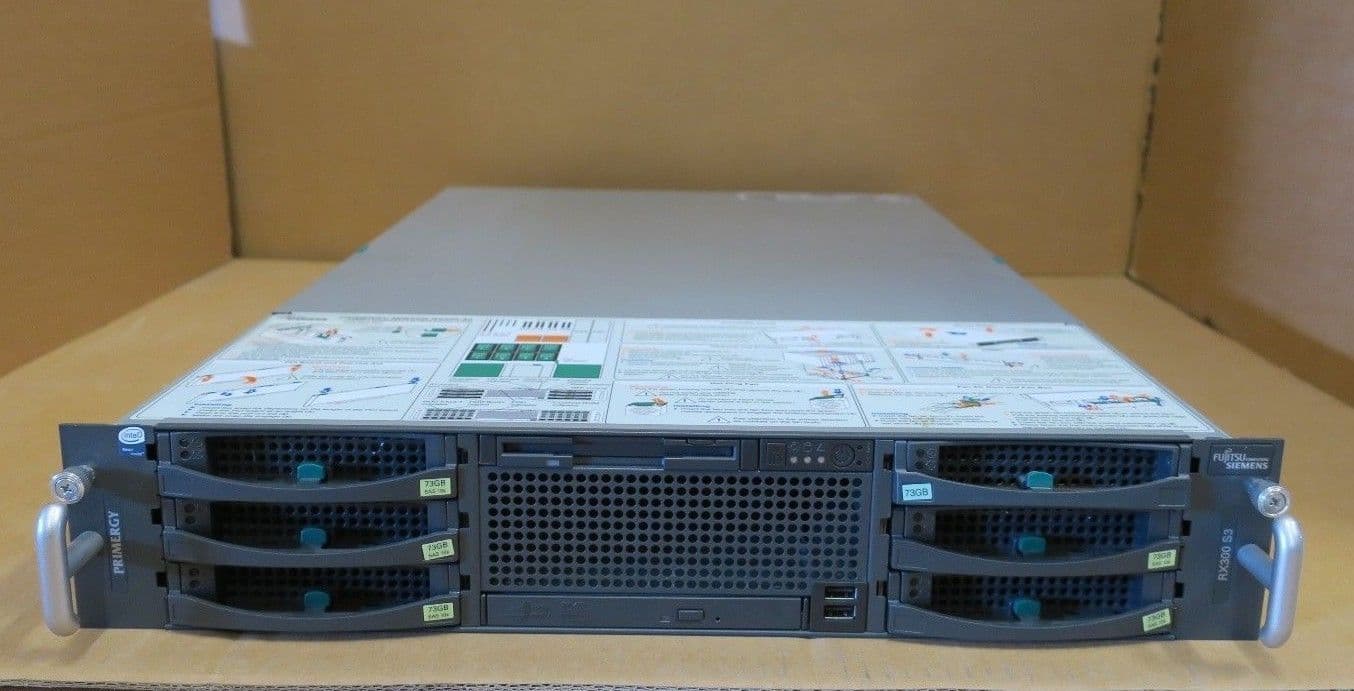 Fujitsu PRIMERGY RX300 S3 2x Quad-Core L5320 1 86GHz 8Gb 2U Rackmount ...