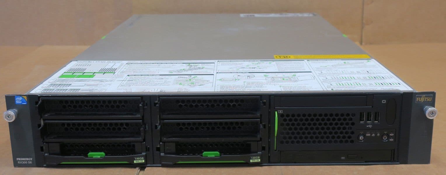 Fujitsu Primergy RX300 S6 Xeon Quad Core E5620 2 4GHz 4GB 6x 3 5" HDD ...
