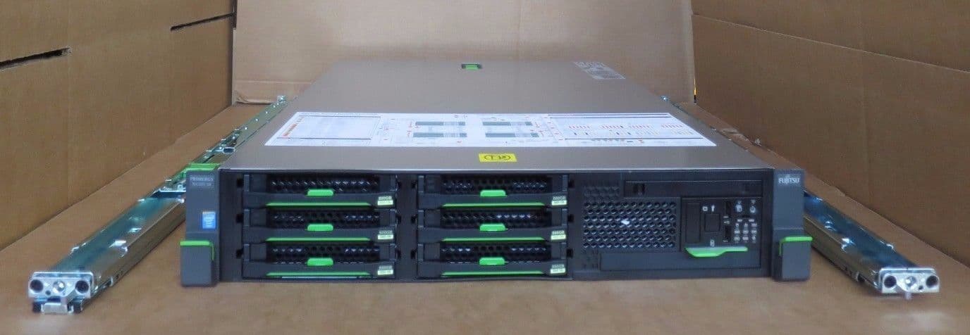 Fujitsu PRIMERGY RX300 S8 2 x 10-Core E5-2660 V2 96GB RAM 2 x PSU Rails ...
