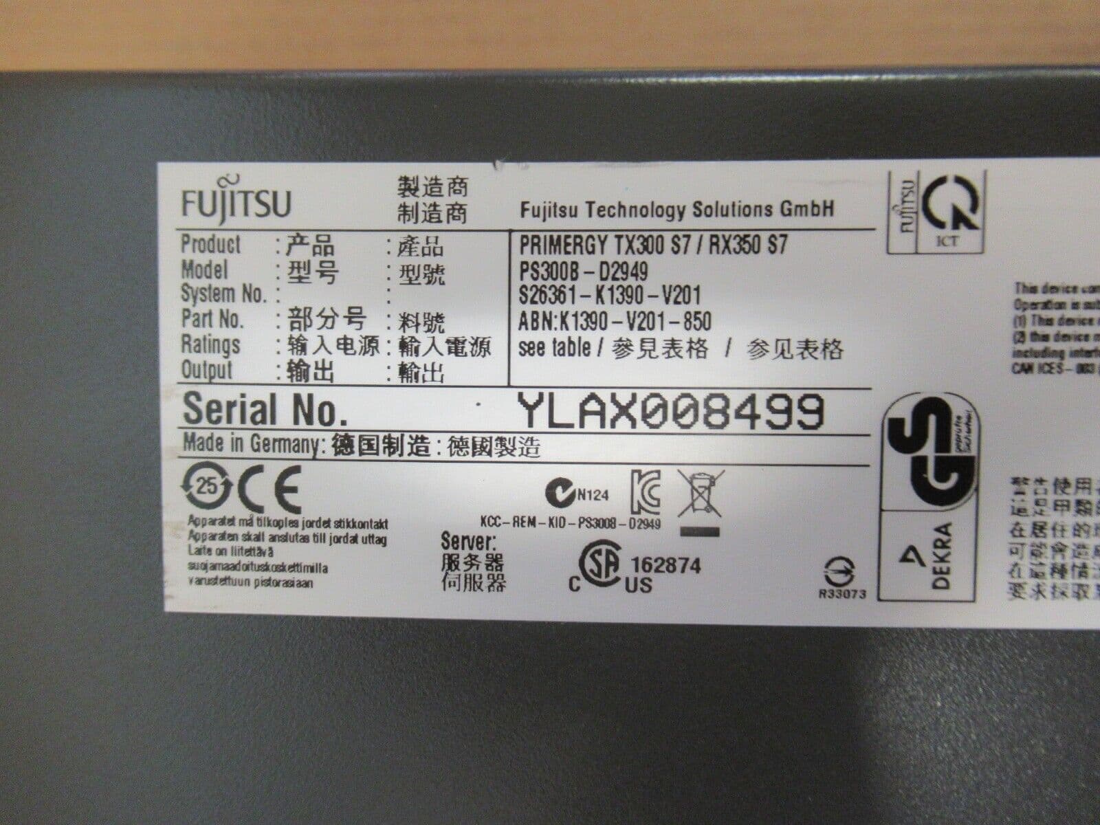 Fujitsu Primergy RX350 S7 2x E5-2670 2 60GHz 128GB RAM 3U Rack Server