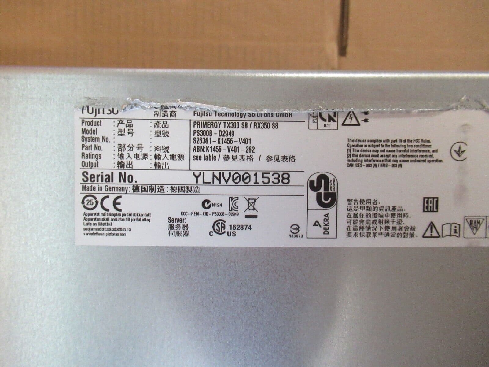 Fujitsu Primergy RX350 S8 2x 6-Core E5-2630Lv2 32GB RAM 16-Bay 4U Rack ...