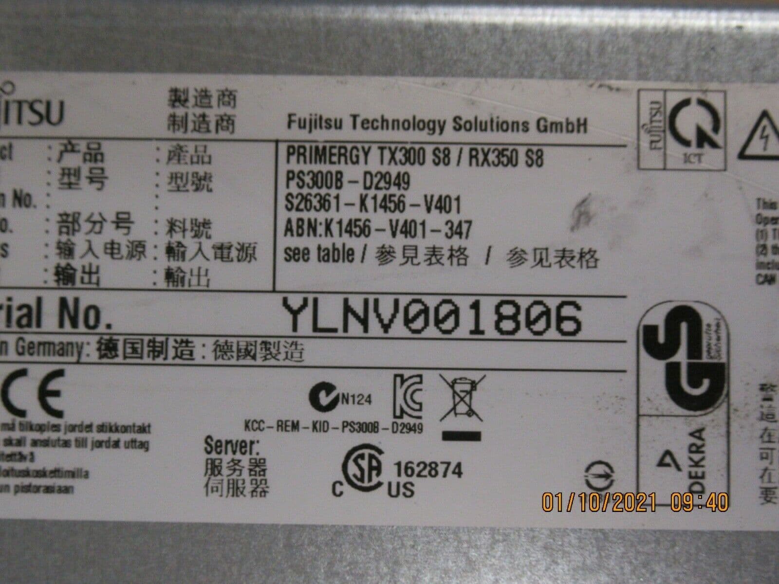 Fujitsu Primergy RX350 S8 2x E5-2680V2 2 80GHz 128G RAM RAID 24 Bay ...