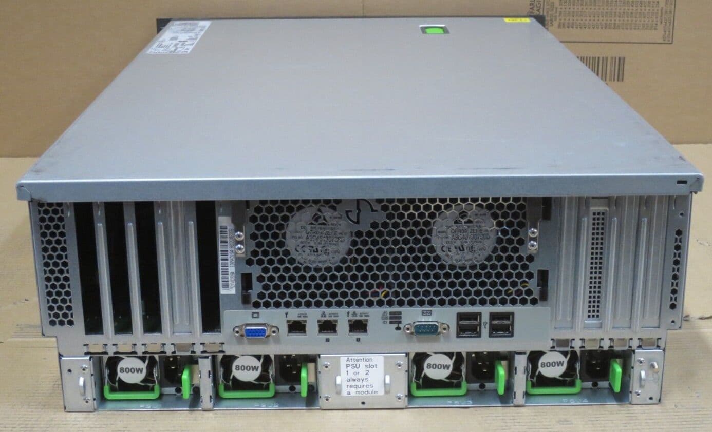 Fujitsu Primergy RX350 S8 2x QuadCore E5-2637v2 64GB RAM 12-Bay 4U Rack ...