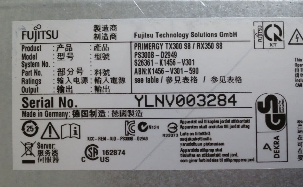 Fujitsu Primergy RX350 S8 2x QuadCore E5-2637v2 64GB RAM 12-Bay 4U Rack ...