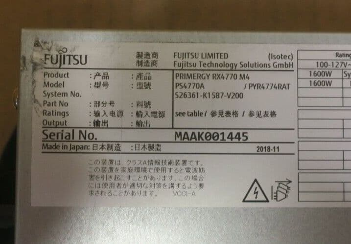 Fujitsu Primergy RX4770 M4 4x 28-Core Platinum 8176 512GB Ram 4 96TB 2U ...