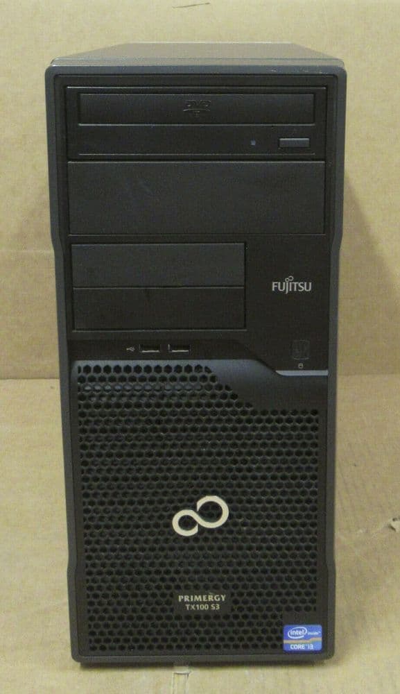 Fujitsu Primergy TX100 S3p Tower Server i3-3220 3 3GHz 2GB Ram 500GB ...