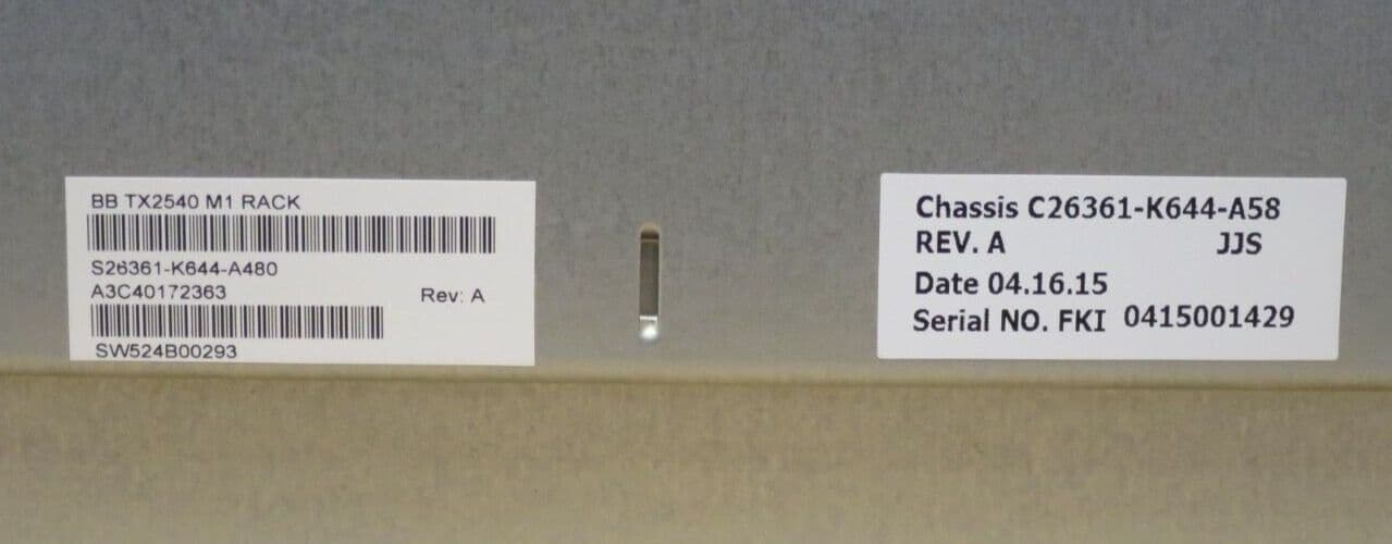 Fujitsu Primergy TX2540 M1 2x 6Core E5-2430v2 96GB RAM 8-Bay 4U Rack Server