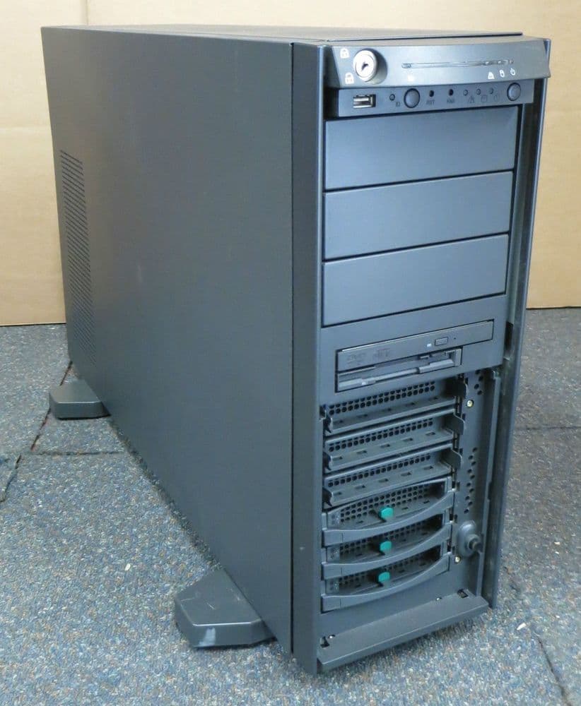Fujitsu Primergy TX300 S1 2x XEON 2 8GHz SL6VN 2GB RAM 3x 36GB 10K SCSI ...