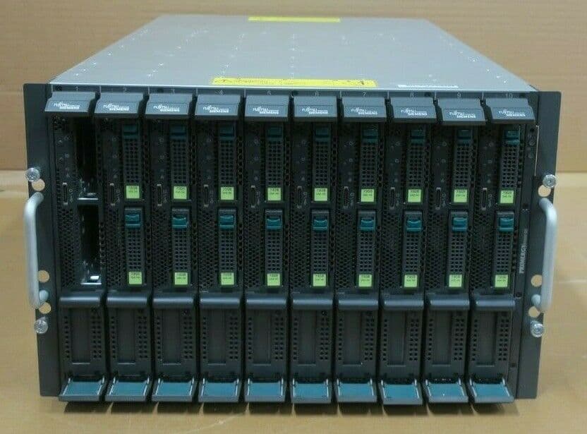 Fujitsu-Siemens PRIMERGY BX600 S3 7U 10x BX620 S5 2x L5530 CPU Blade ...