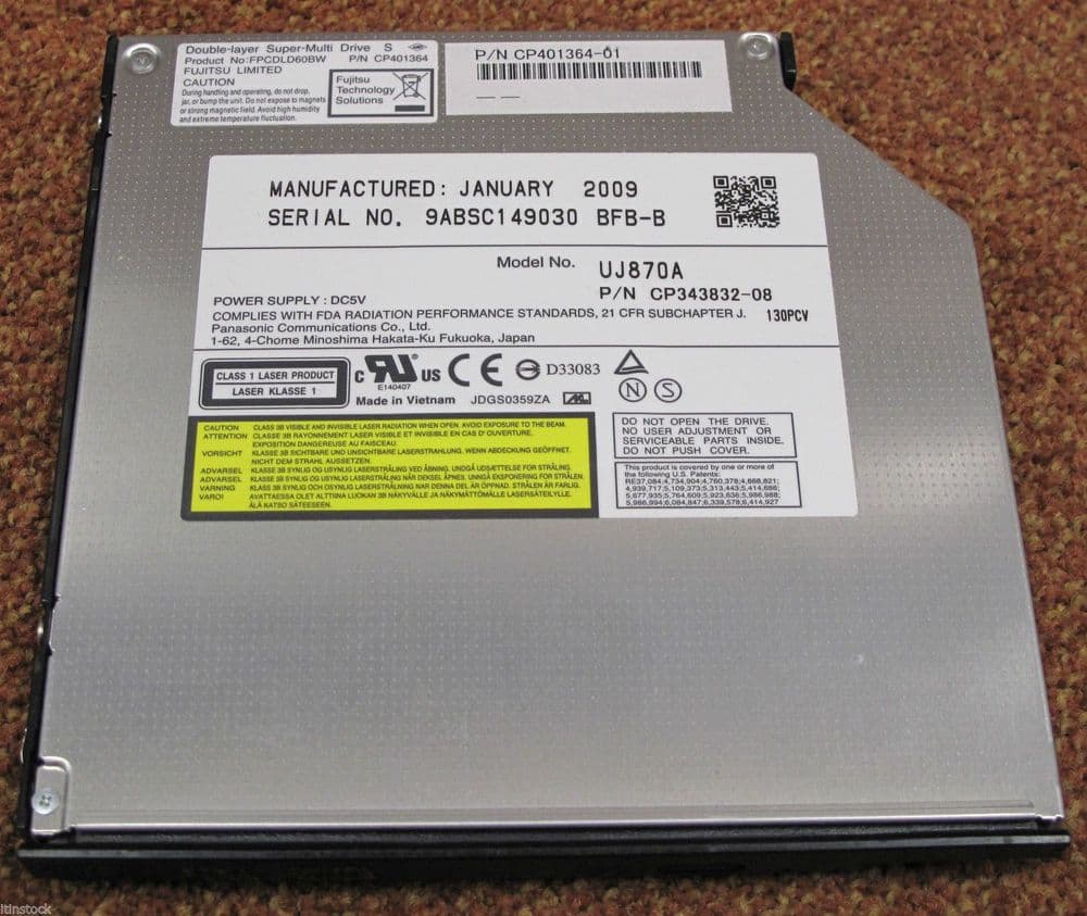 Fujitsu Siemens UJ870A Double-Layer Super-Multi DVD-RW Optical Drive ...
