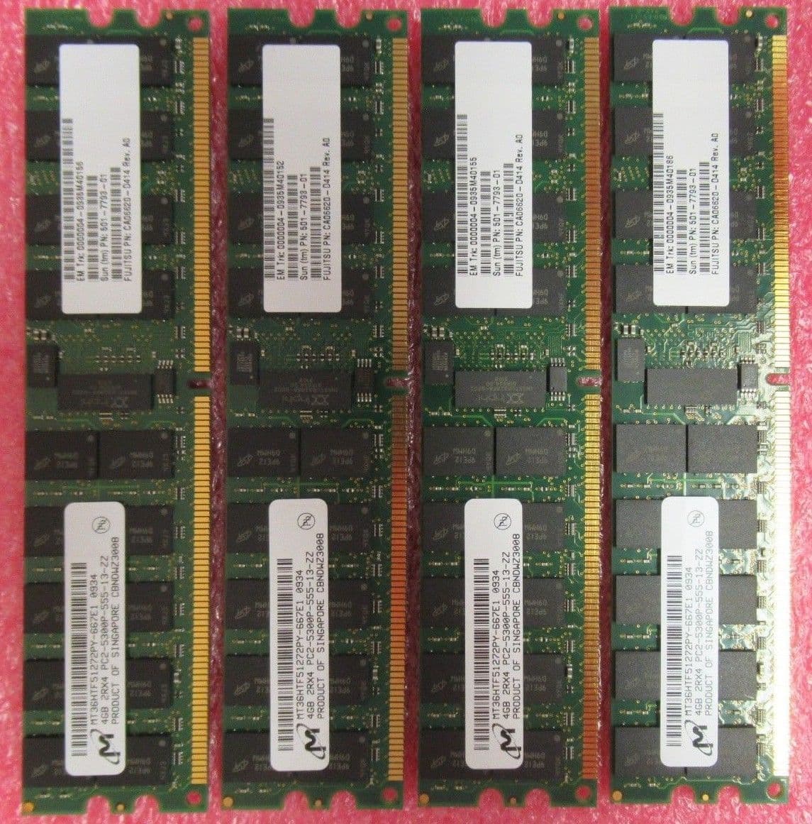 Fujitsu Sun Micron 8GB 4GBx2 Ram DDR2 PC2-5300 Ram For Sun Server ...