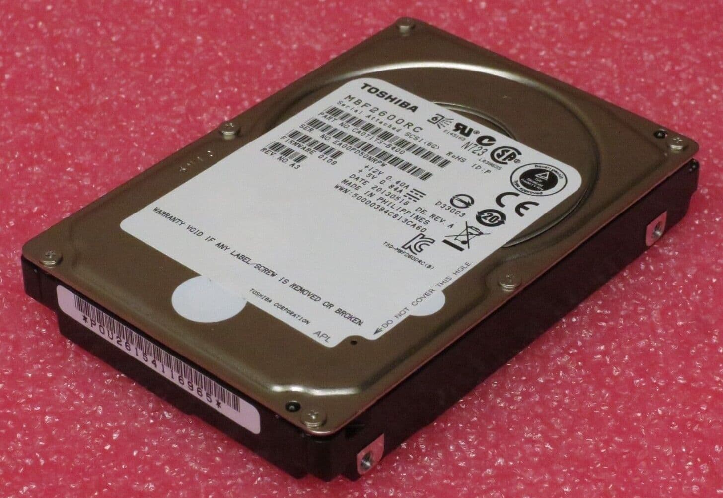 Fujitsu Toshiba 600GB 10k 2 5" SAS 6Gb/s Hard Drive HDD MBF2600RC ...