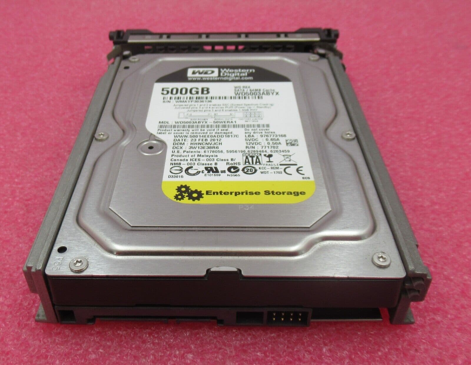 Fujitsu Western Digital WD5003ABYX-50WERA RE4 500GB 7200RPM SATA 64MB 3 5"