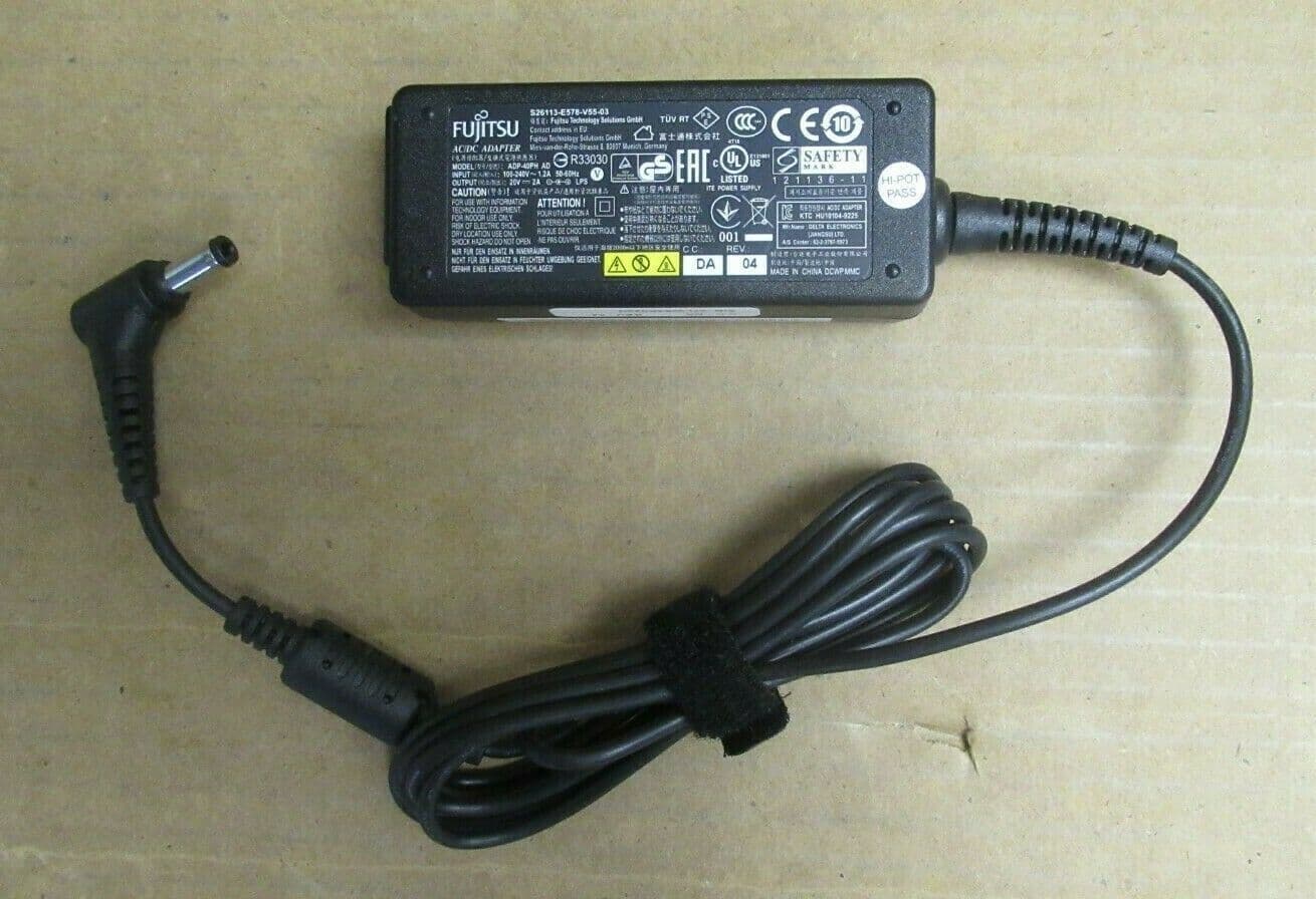 Genuine Fujitsu Laptop ADP-40PH AD Laptop AC Power Adapter Charger 40W ...