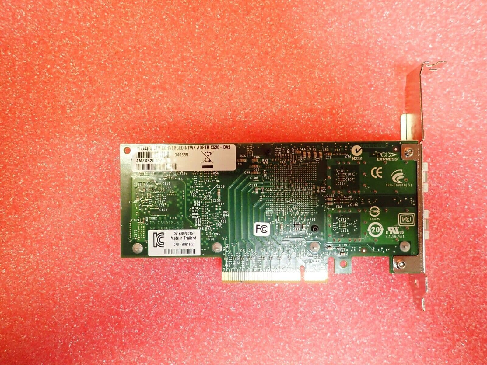 Genuine Intel AMZX520DA2 Dual port 10GB SFP PCIe Adapter full height ...