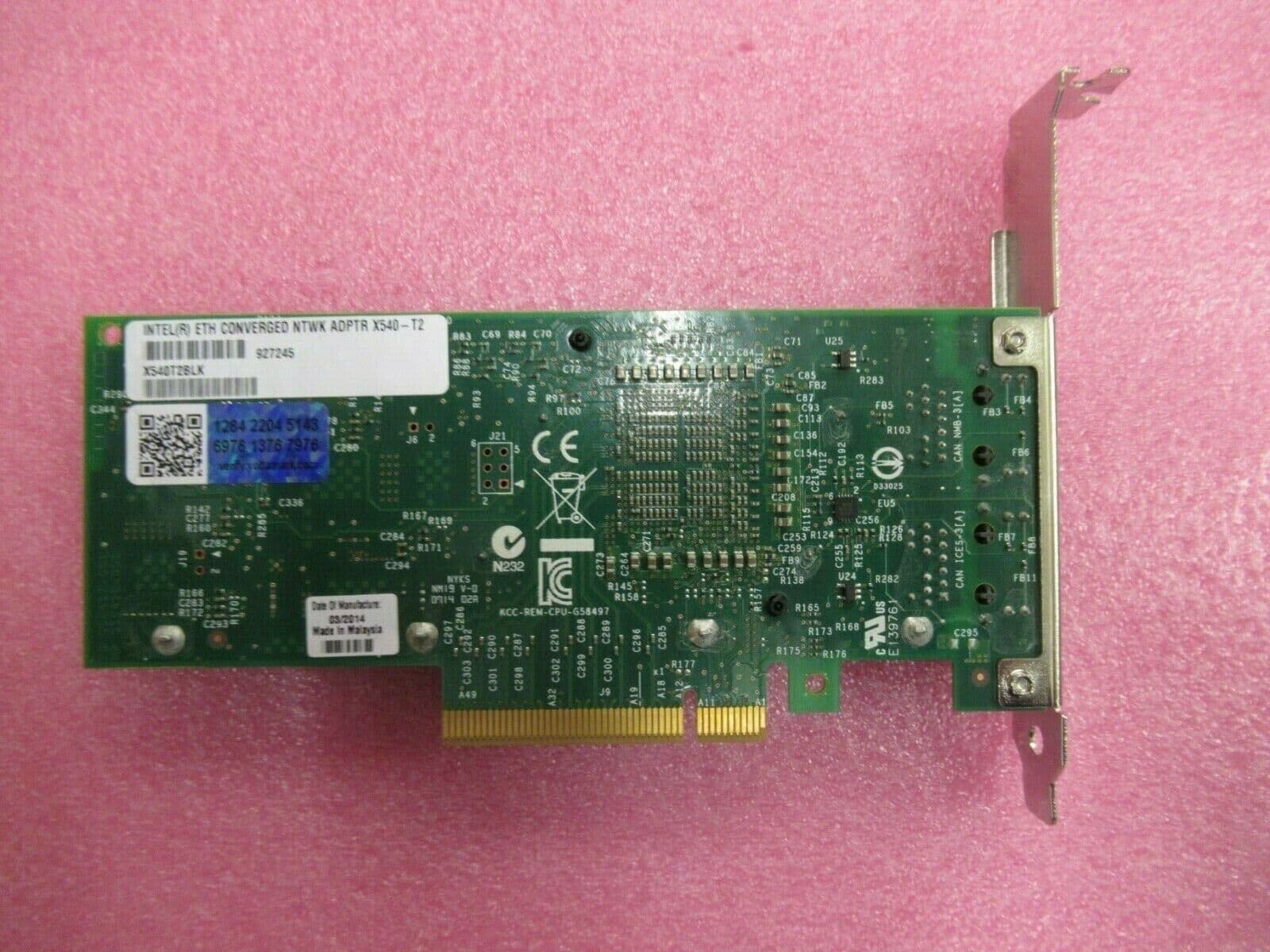 Genuine Intel X540-T2 10Gb Dual Port PCI-E RJ45 Network Card with Yottamark