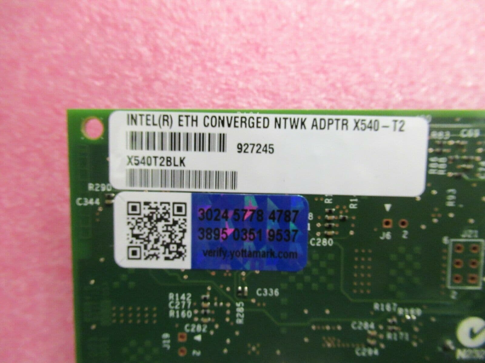 Genuine Intel X540-T2 Dual Port Ethernet Network Adapter Half Height ...