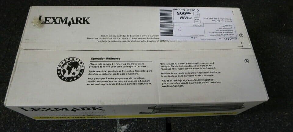 Genuine Lexmark 12N0770 Yellow Toner Cartridge - C910 / C912 NEW SEALED