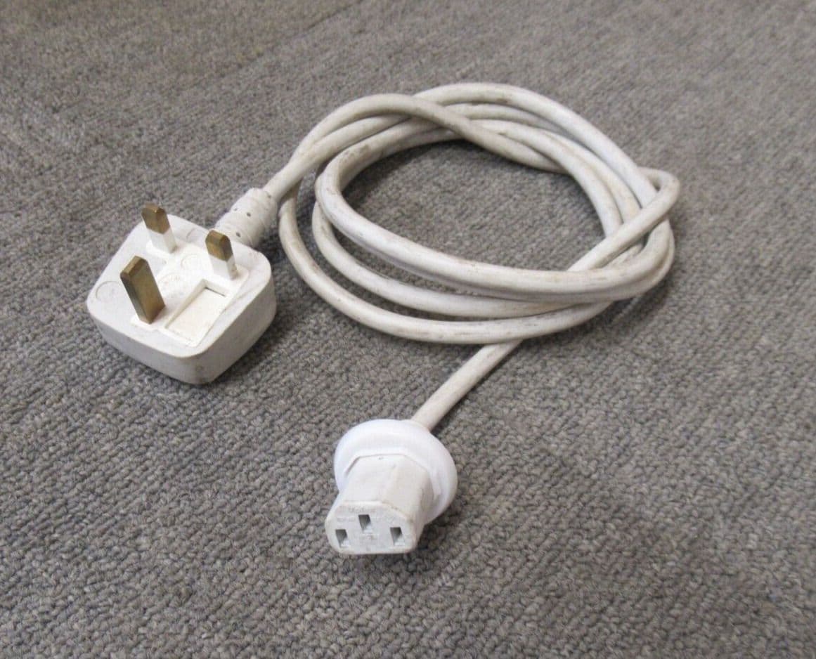 Genuine Original Apple Mains Power Cable White UK Plug 1 8M iMac Volex