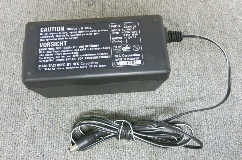 Genuine Original NEC AD-400 D Power Supply Charger Adapter 12V 1A