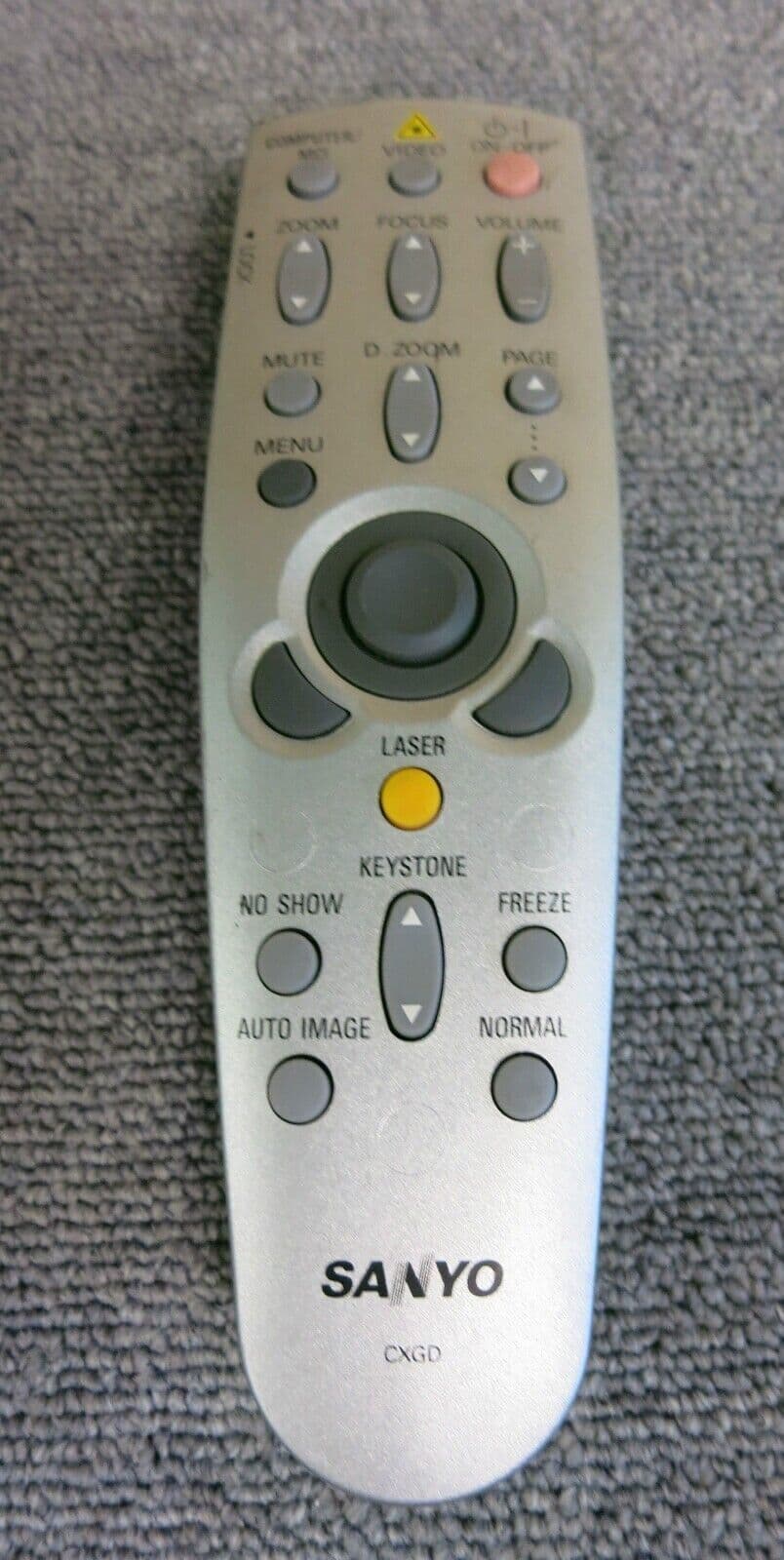 Genuine Sanyo 6450392788 CXGD Projector Remote Control Grey