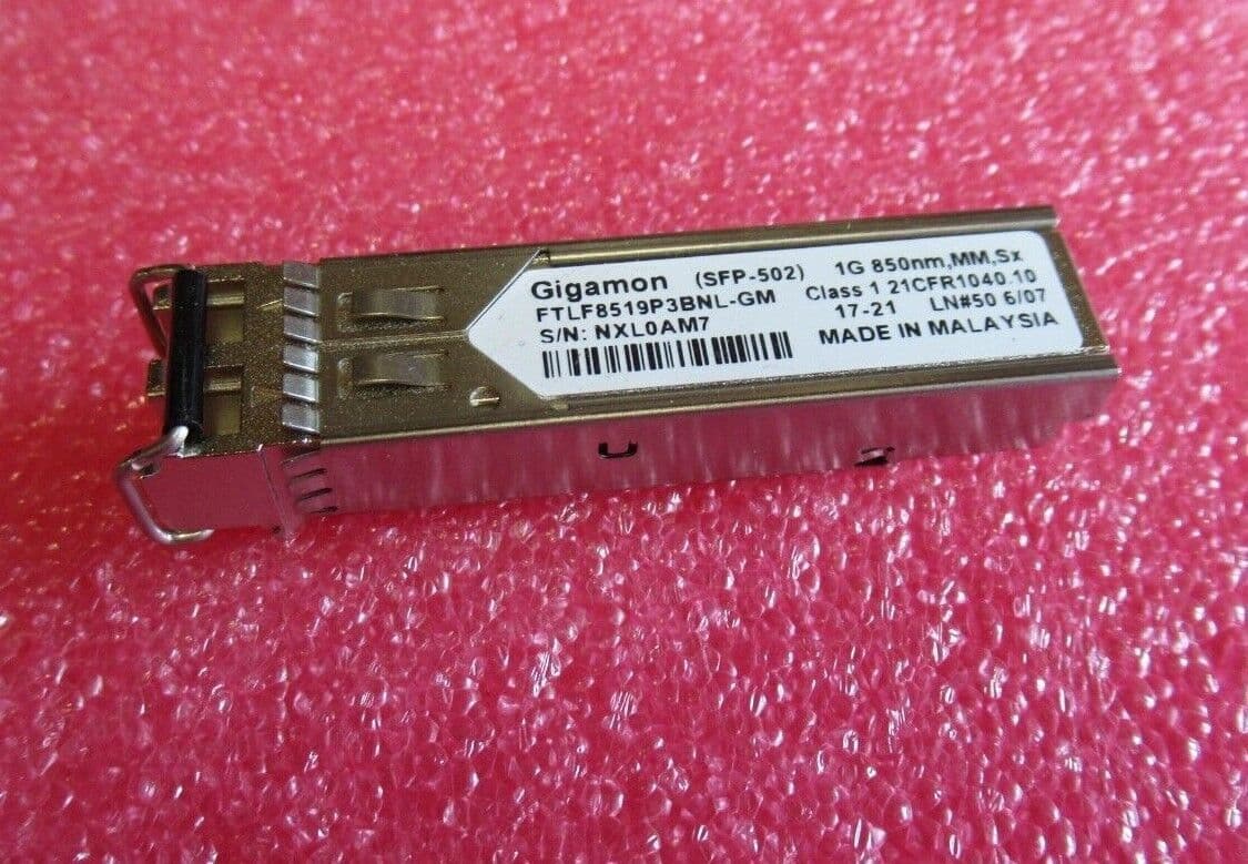 Gigamon SFP-502 FTLF8519P3BNL-GM 1 25Gbps 1000Base-SX LC SFP Transceiver Module