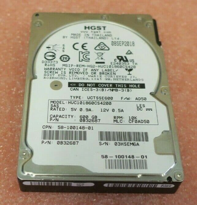 HGST 600GB 2 5" SAS 12Gb/s 10K Server Hard Drive HDD HUC101860CS4200 ...