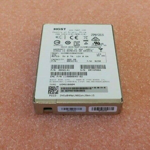 HGST 800GB SAS 2 5" 12G MLC Enterprise Solid State Drive SSD ...