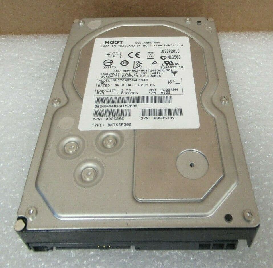 HGST Ultrastar 7K4000 3TB 3 5 SAS 6GB/s 7 2K 64MB Server HDD ...