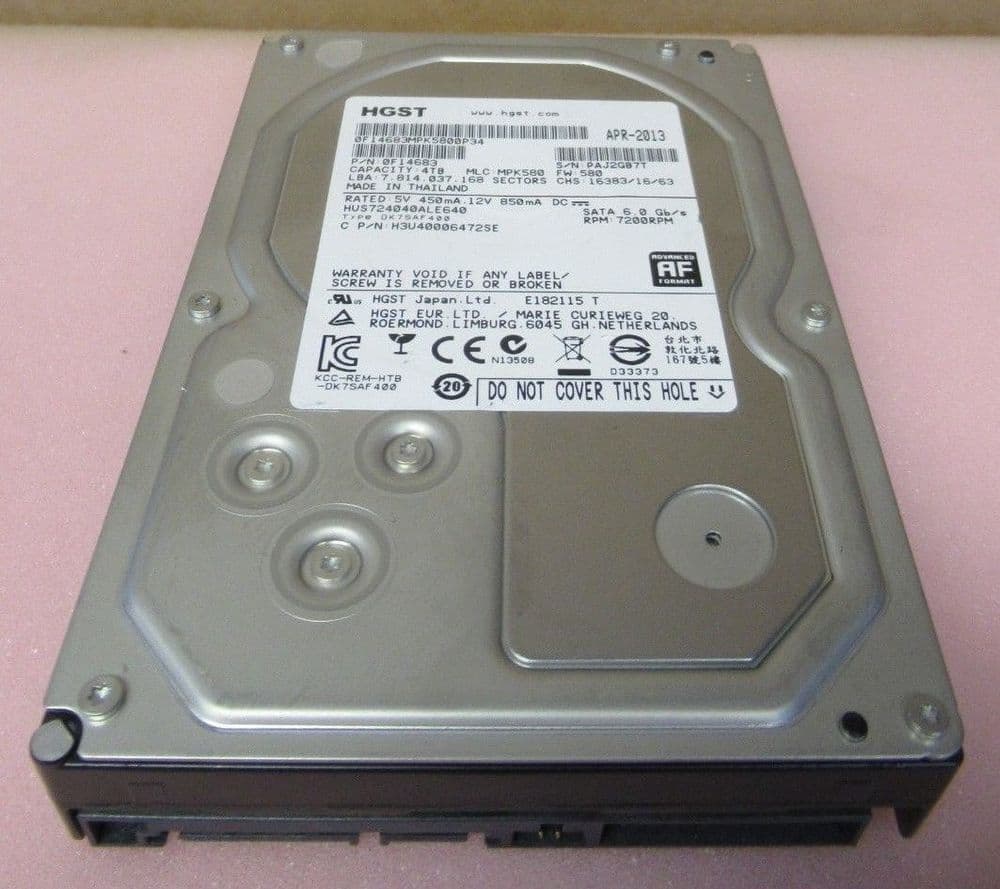 HGST Ultrastar 7K4000 4TB SATA 6GB/s 3 5" 7 2K 64MB Hard Drive ...