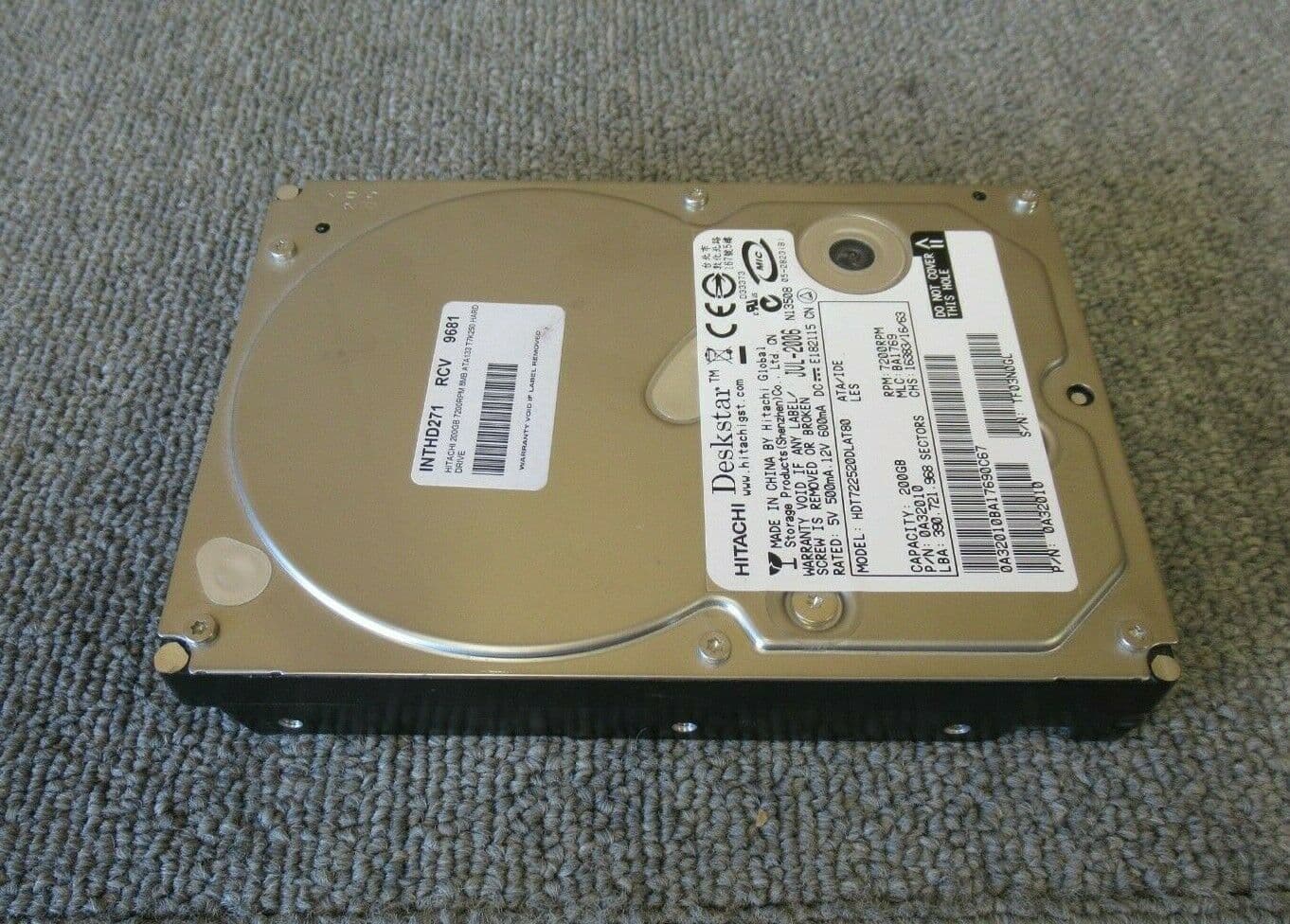 Hitachi Deskstar 0A32010 T7K250 200GB 7200RPM ATA133 8MB 3 5" Internal HDD