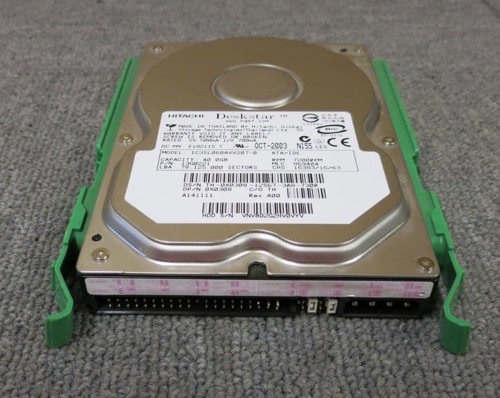 Hitachi Deskstar IC35L060AVV207-0 13G0221 40GB 7200RPM 2MB 3 5 ...