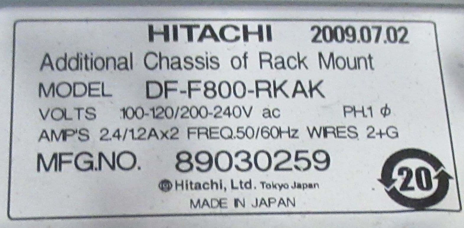 Hitachi DF-F800-RK AK 9x500GB SAS HDD Disk Array JBOD Storage Shelve 2x ...