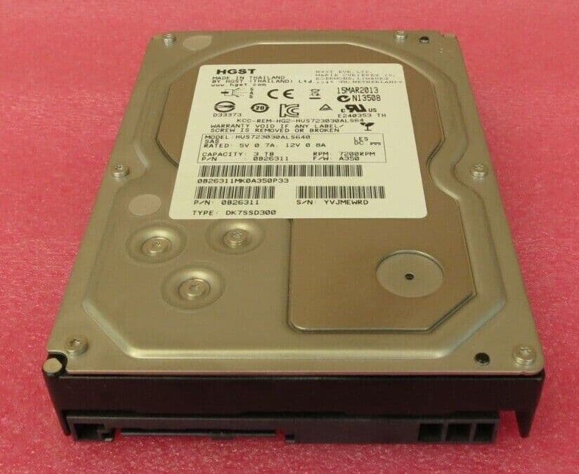 Hitachi HGST 3TB 7 2K SAS 6Gb/s 3 5" Hard Drive HUS723030ALS640 0B26311 ...