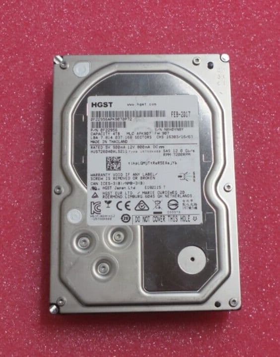 Hitachi HGST 4TB 7 2K SAS 12G 128MB Cache 3 5& x22; Hard Drive HDD ...