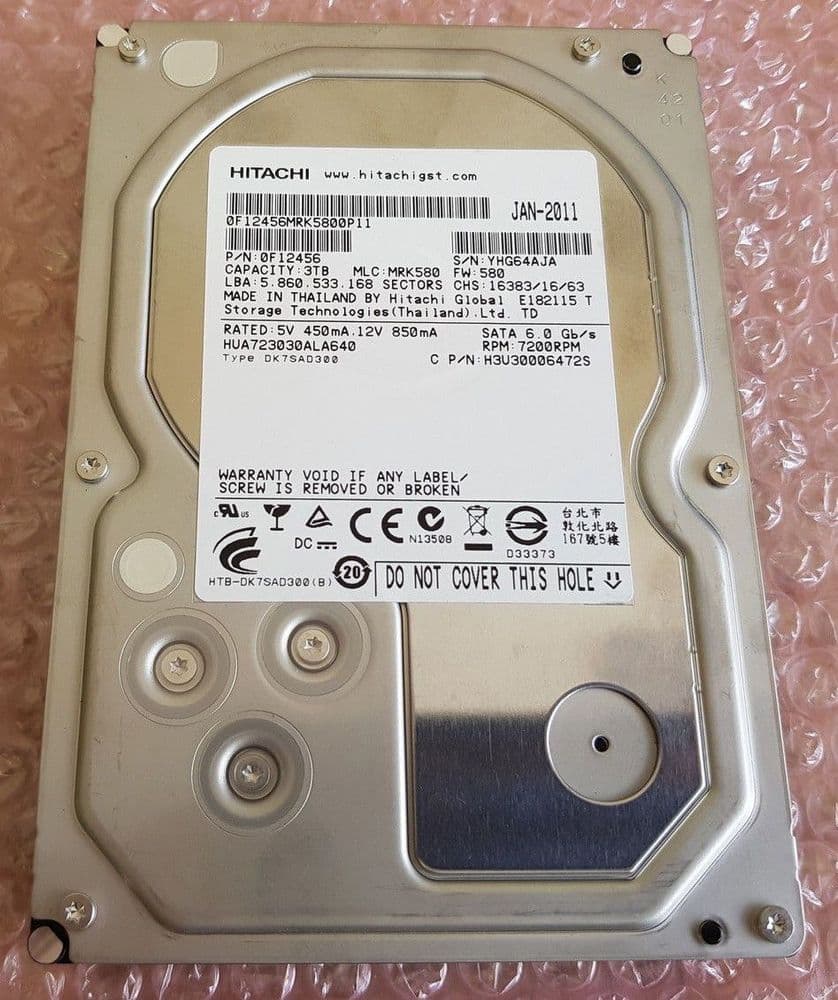 Hitachi HUA723030ALA640 3 5" 3TB 7 2K SATA 6Gb/s Enterprise Hard Drive HDD