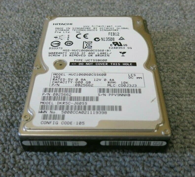 Hitachi HUC106060CSS600 600GB 10000RPM 64MB 2 5" SAS Internal Hard Drive