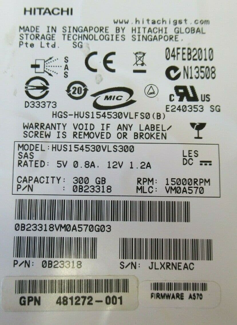 Hitachi HUS154530VLS300 0B23318 Ultrastar 300GB 15000RPM 16MB 3 5 ...
