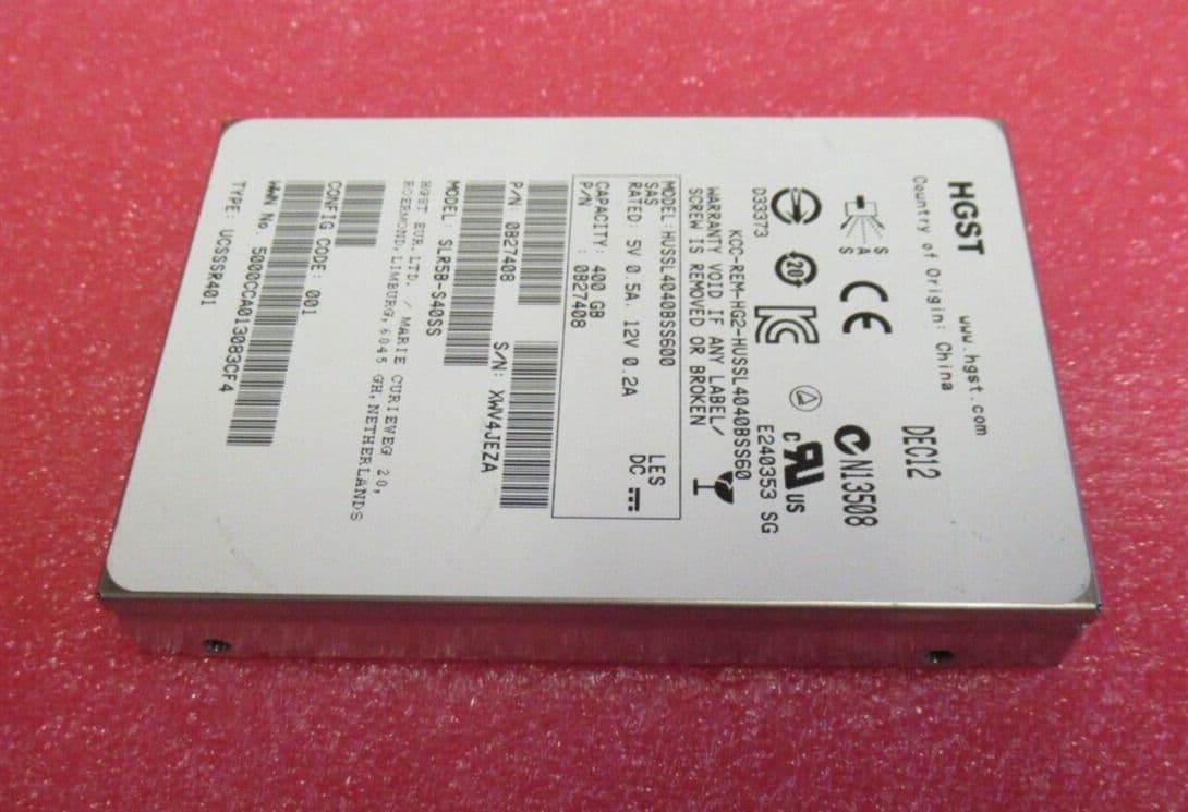 Hitachi HUSSL4040BSS600 0B27408 400GB 2 5" SAS SSD Solid State Drive