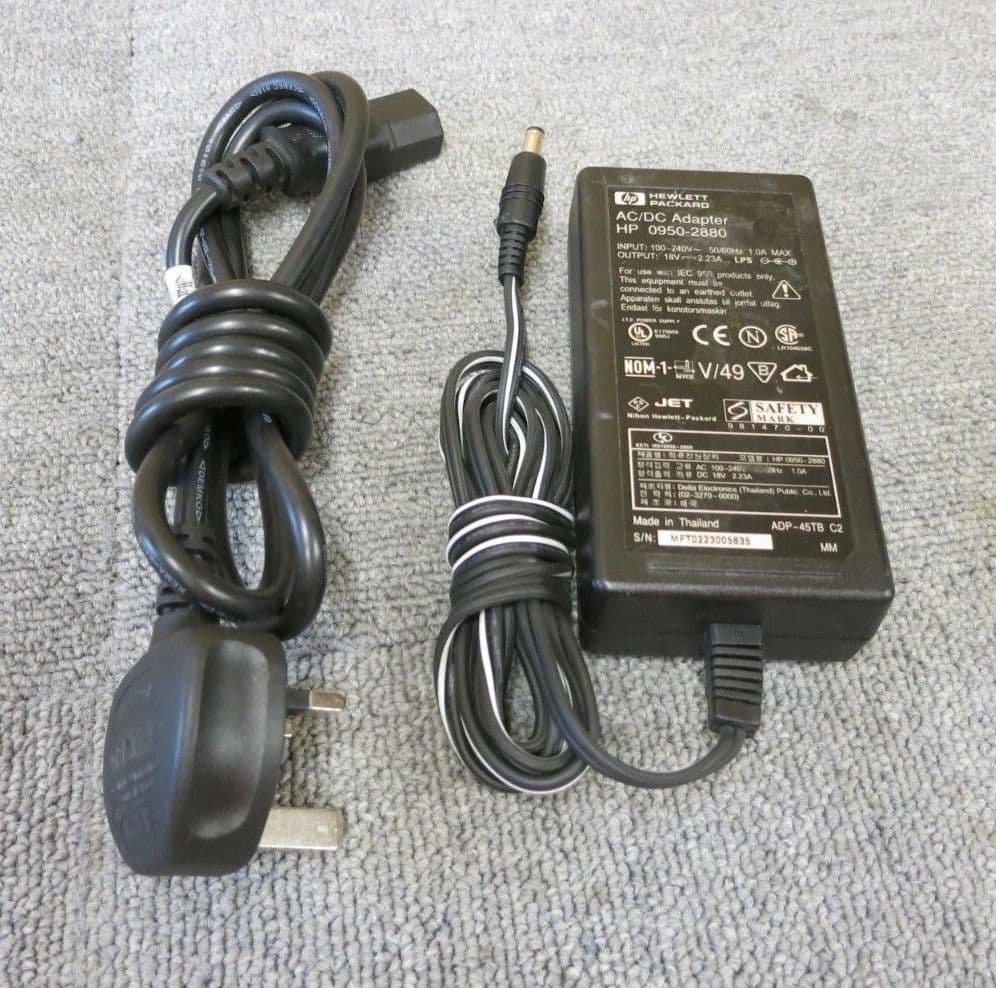 HP 0950-2880 Printer AC Power Adapter Charger 40W 18V 2 23A