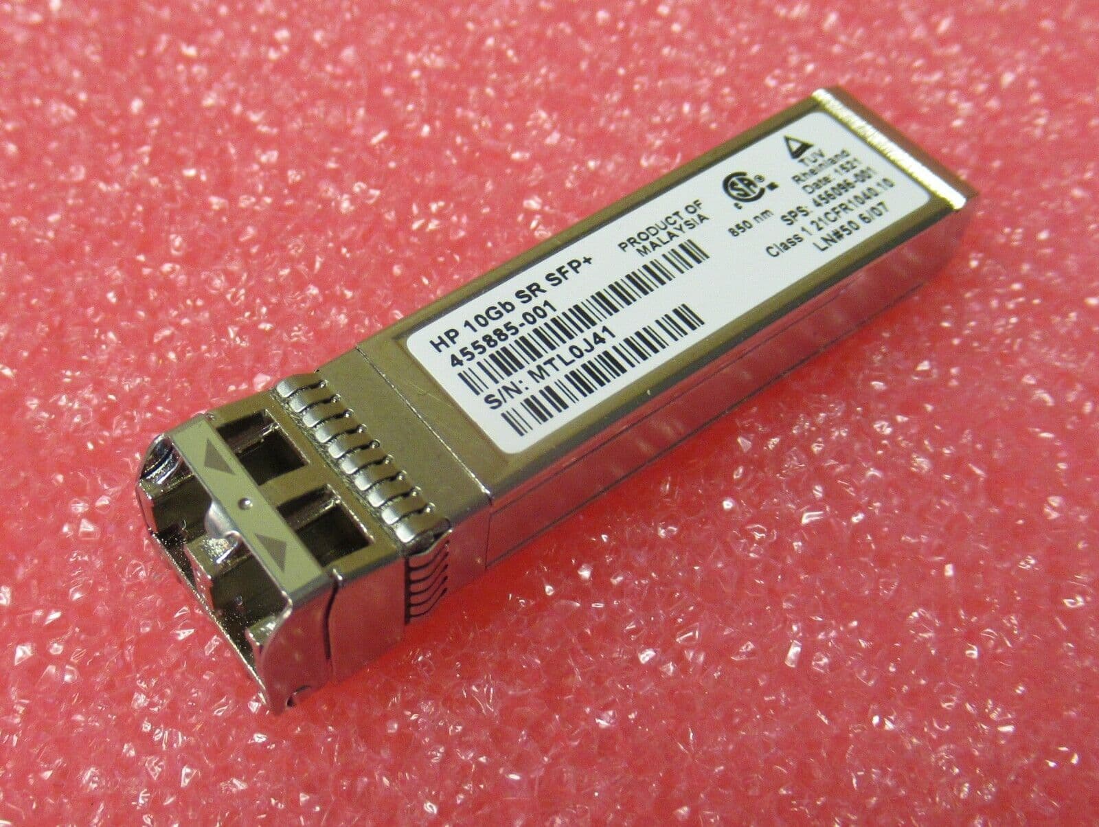 HP 10GBase 850nm SFP SR Ethernet Transceiver Module - 455885-001 456096-001