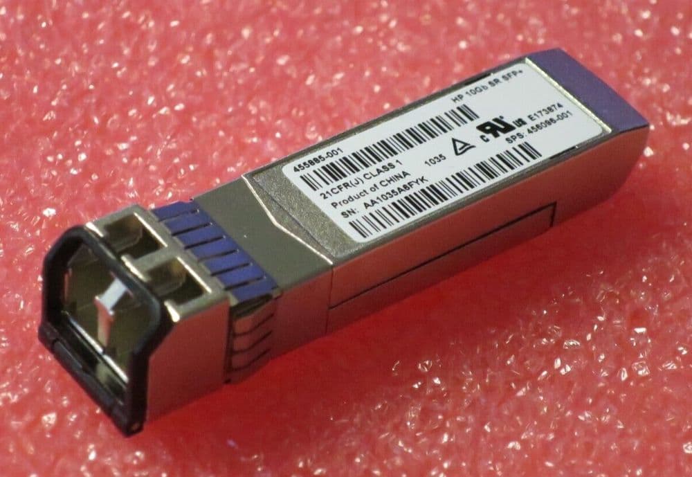 HP 10GBase 850nm SFP SR Ethernet Transceiver Module - 455885-001 456096-001