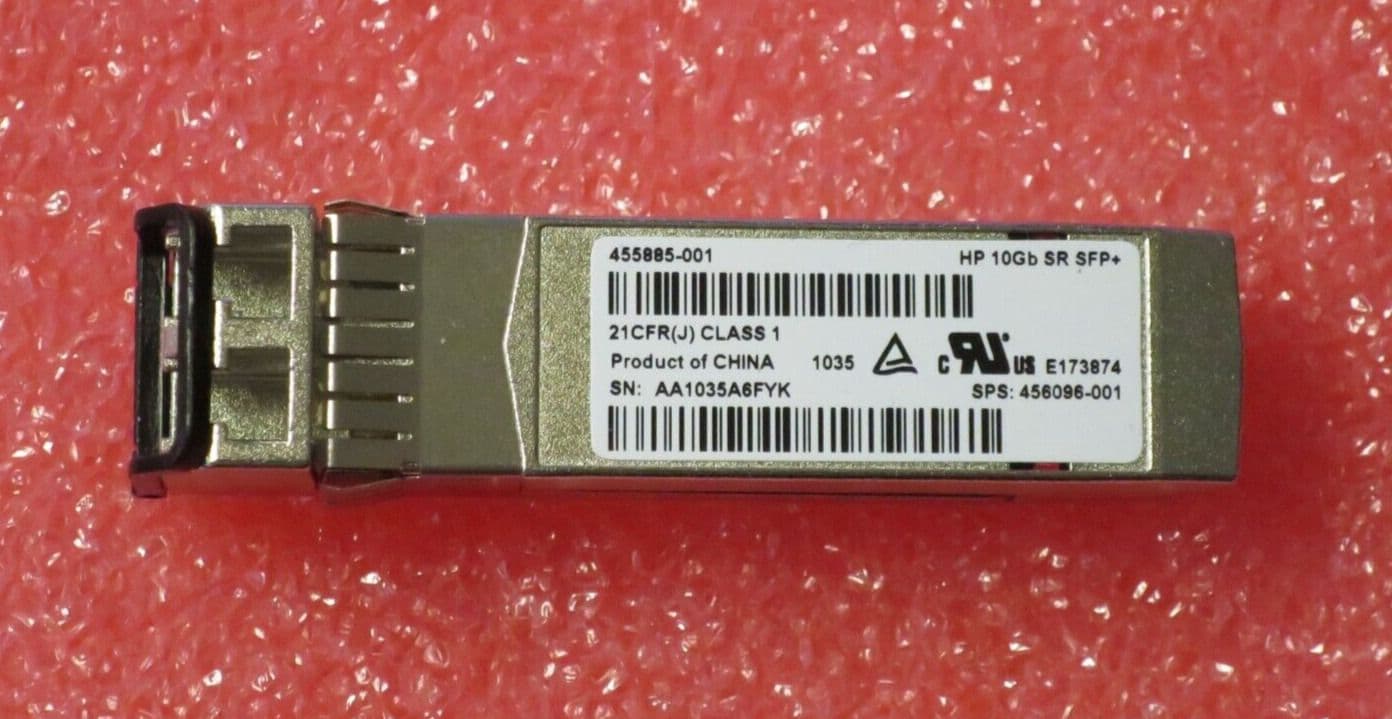 HP 10GBase 850nm SFP SR Ethernet Transceiver Module - 455885-001 456096-001