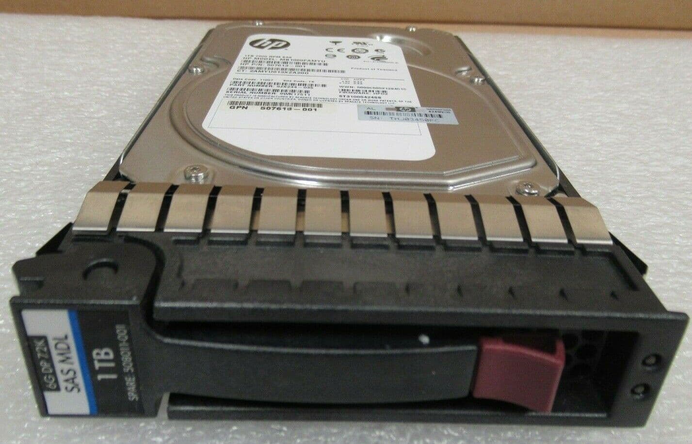 HP 1TB 3 5" SAS 6GB/s 7 2K 8 5ms Dual Port Hot-Plug HDD 508011-001 ...
