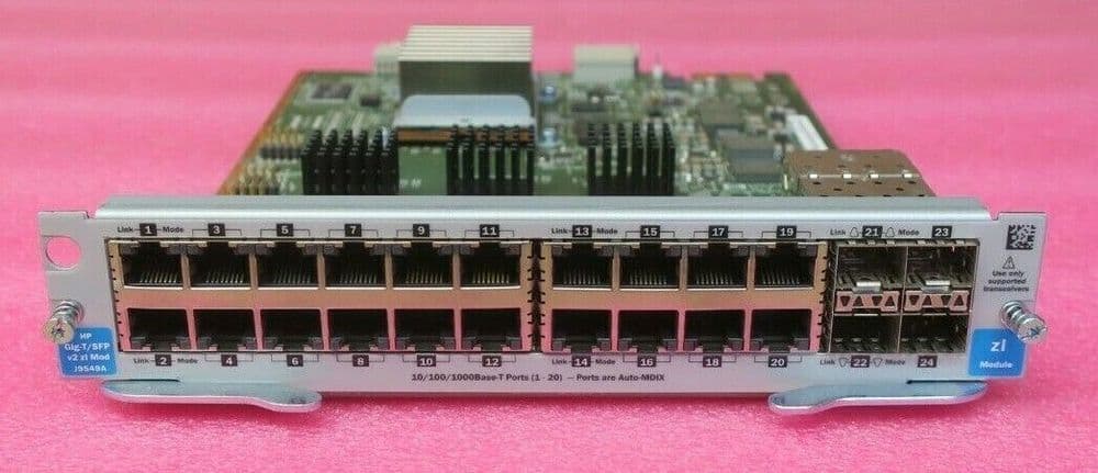 HP 20-Port Gigabit Ethernet 4-Port 1GbE SFP v2 Network Switch zl Module ...