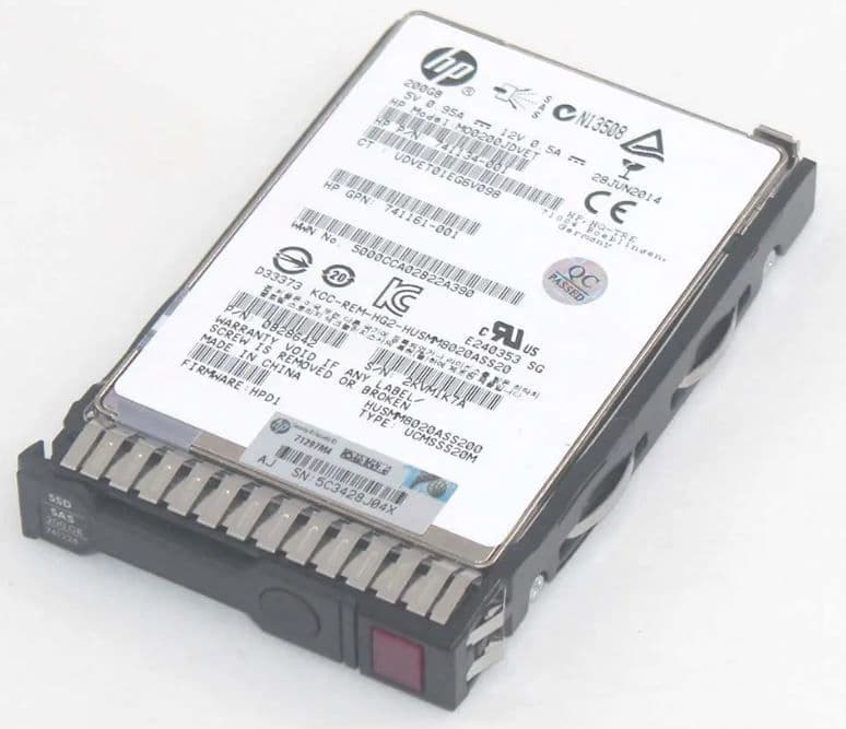 HP 200GB SAS 12G 2 5" Solid State Drive SSD G8 G9 Caddy 741224-001 ...
