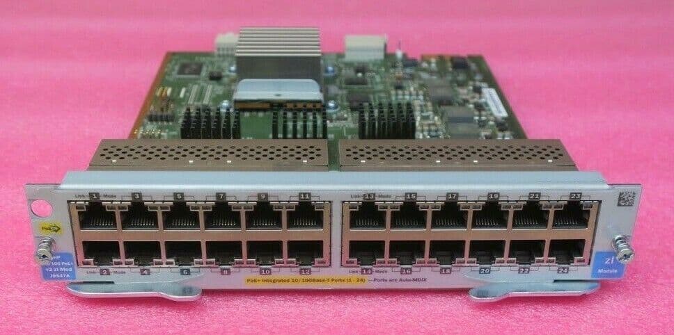 HP 24-Port Fast Ethernet 10/100 Base-T PoE v2 Network Switch zl Module ...
